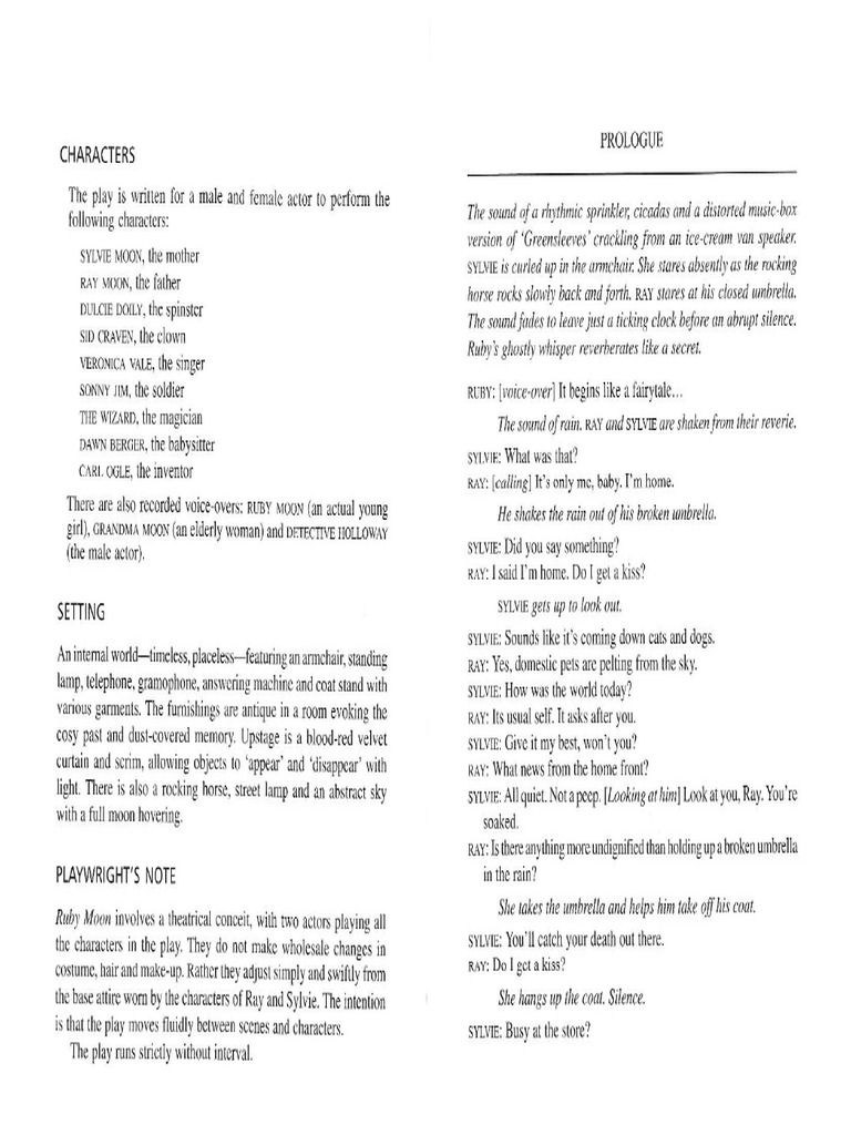 Ruby Moon Script | PDF