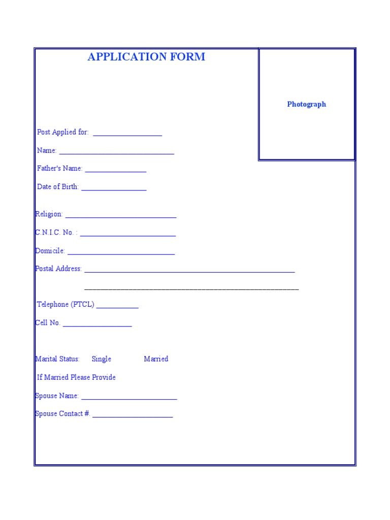 Job Application Form Template | PDF