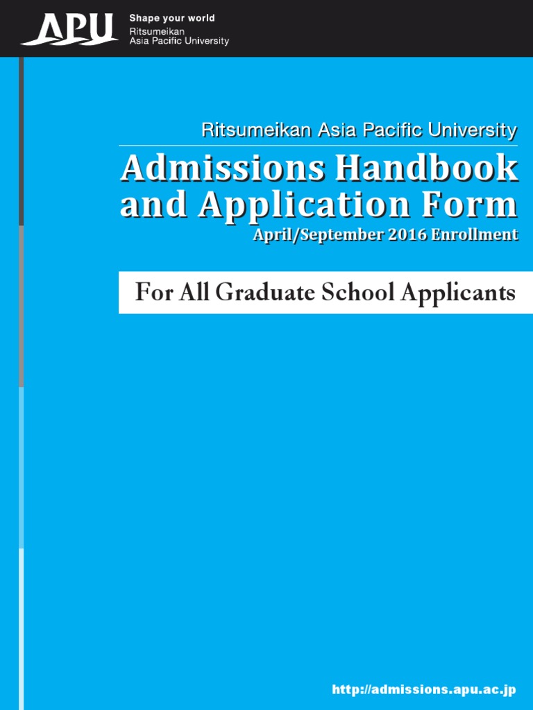 2016PG Graduate Admissions Handbook | PDF | Postgraduate Education ...