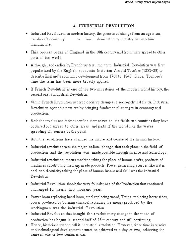 Industrial Revolution | PDF | Industrial Revolution | Capitalism