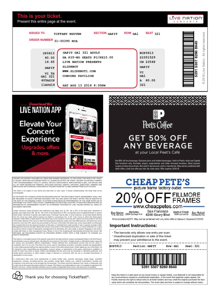 Document PDF | PDF | Ticket (Admission) | Fee