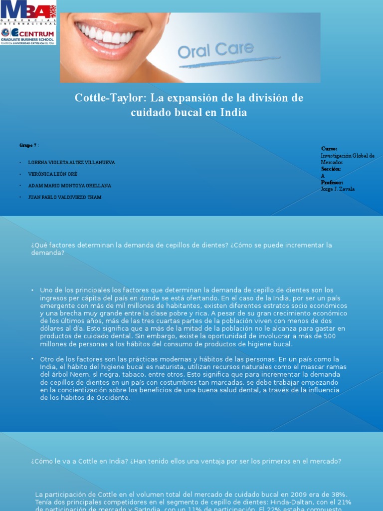 Caso Cottle Taylor | PDF | Diente humano | Higiene oral
