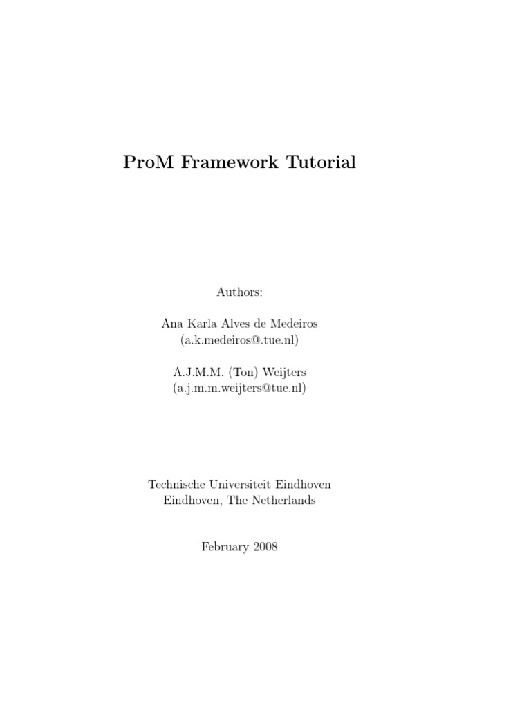 Prom Framework Tutorial | PDF | Vertex (Graph Theory) | Business Process