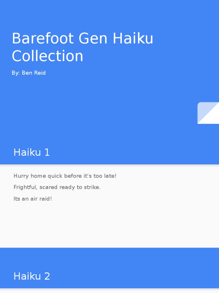 Haikus of War and Survival | PDF
