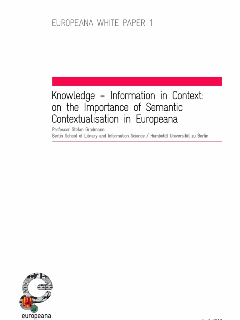 Europeana White Paper 1 | PDF | Information | Resource Description ...