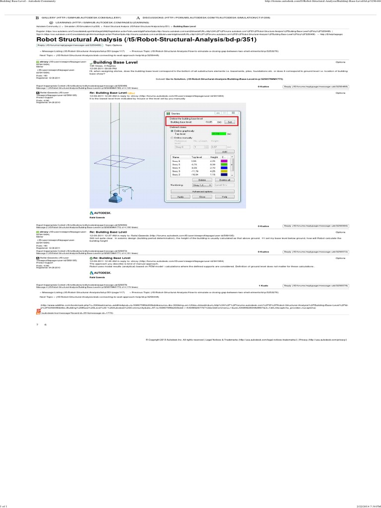 Building Base Level - Autodesk Community | PDF | Internet Forum | World ...