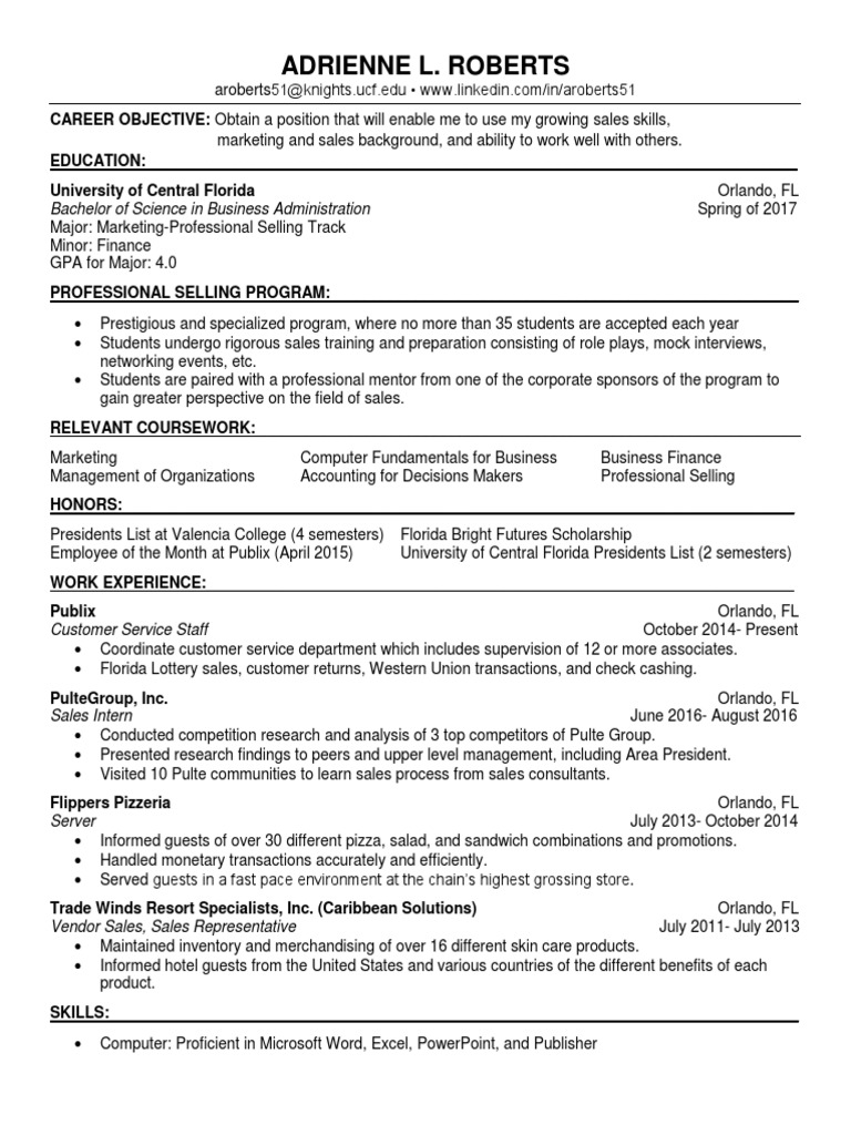 Adrienne Roberts Resume | PDF