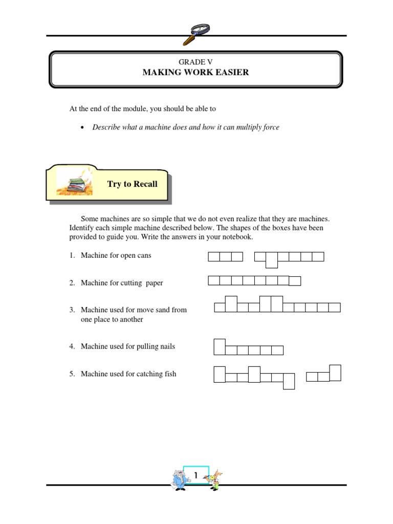 Making Work Easier | PDF | Lever | Equipment