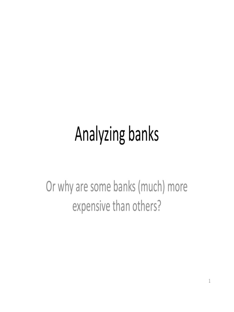 Bank Valuation Insights and Methods | PDF | Book Value | Loans