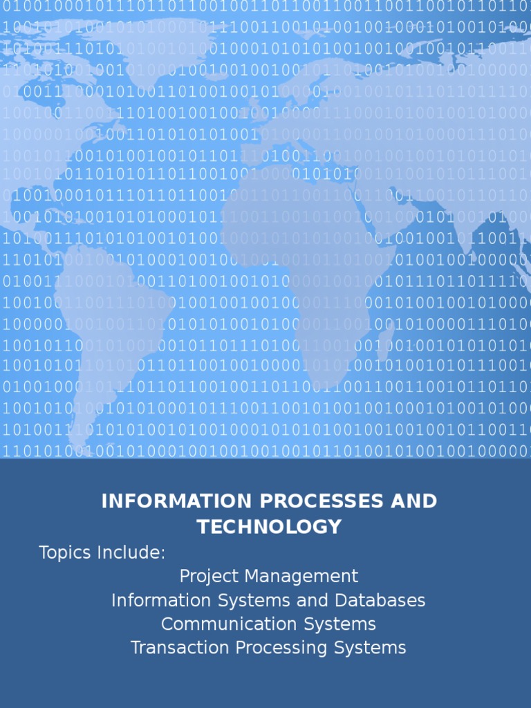 Information Processes & Technology Overview | PDF | Databases ...