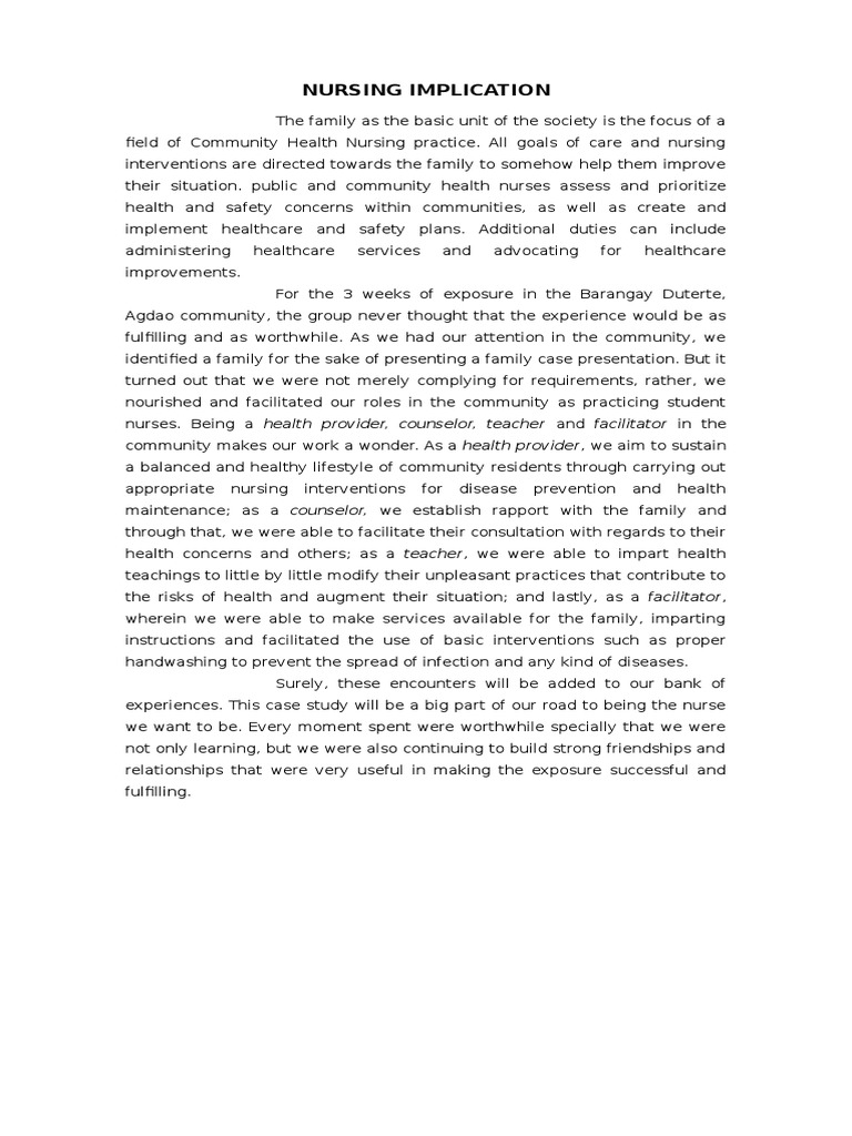 Nursing Implication | PDF