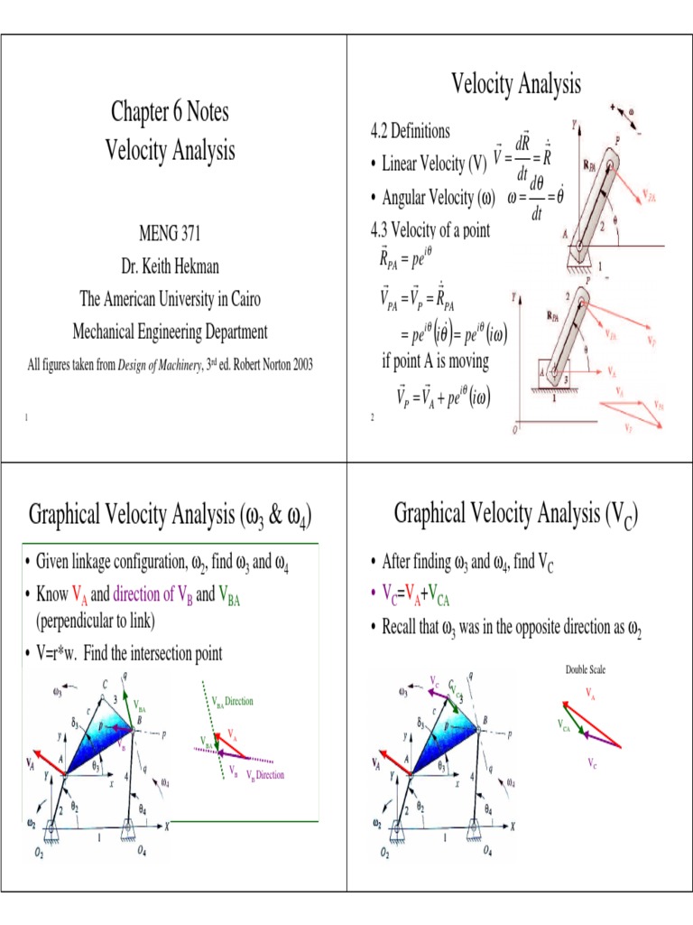Chapter 6 Notes Velocity Analysis Velocity Analysis: R DT R D V DT D ...