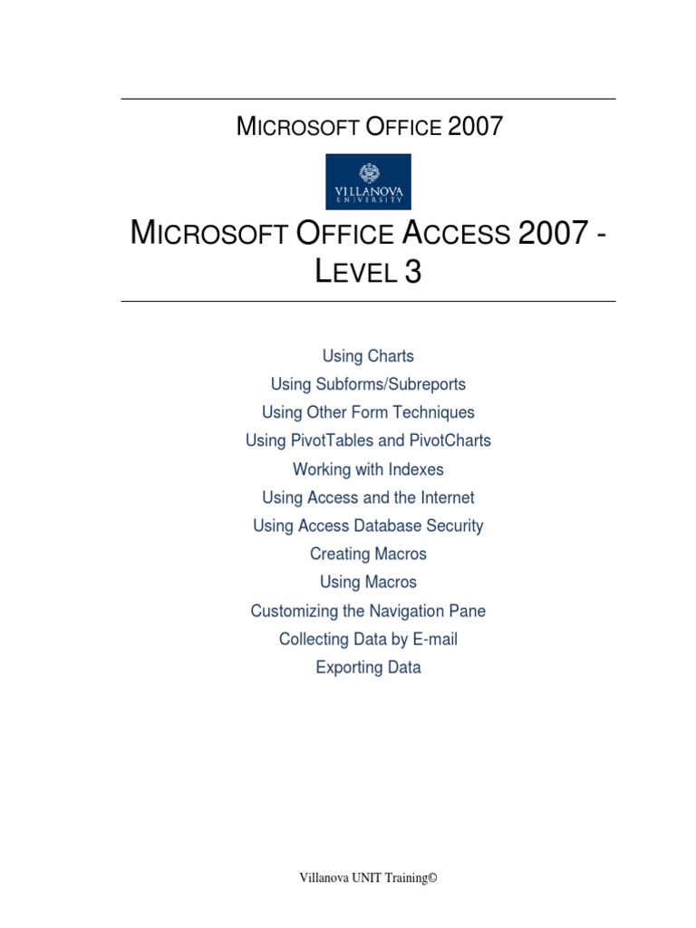 Access Level 3 | PDF | Chart | Microsoft Excel