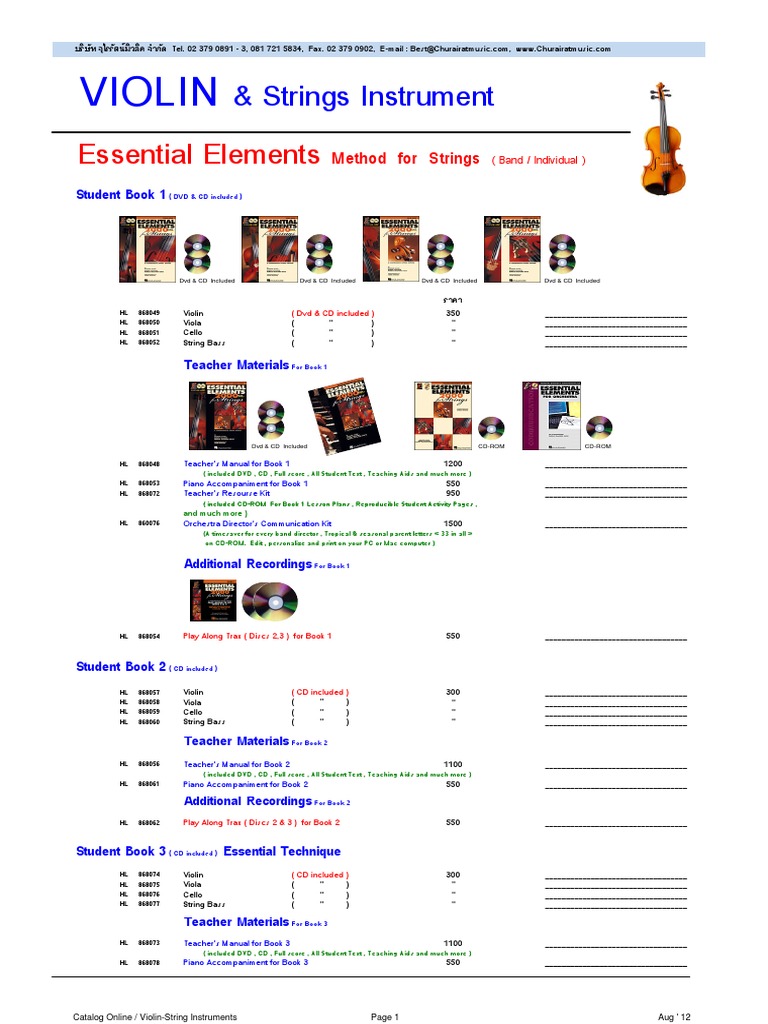 Violin Books 1 | PDF | Sound | Performing Arts