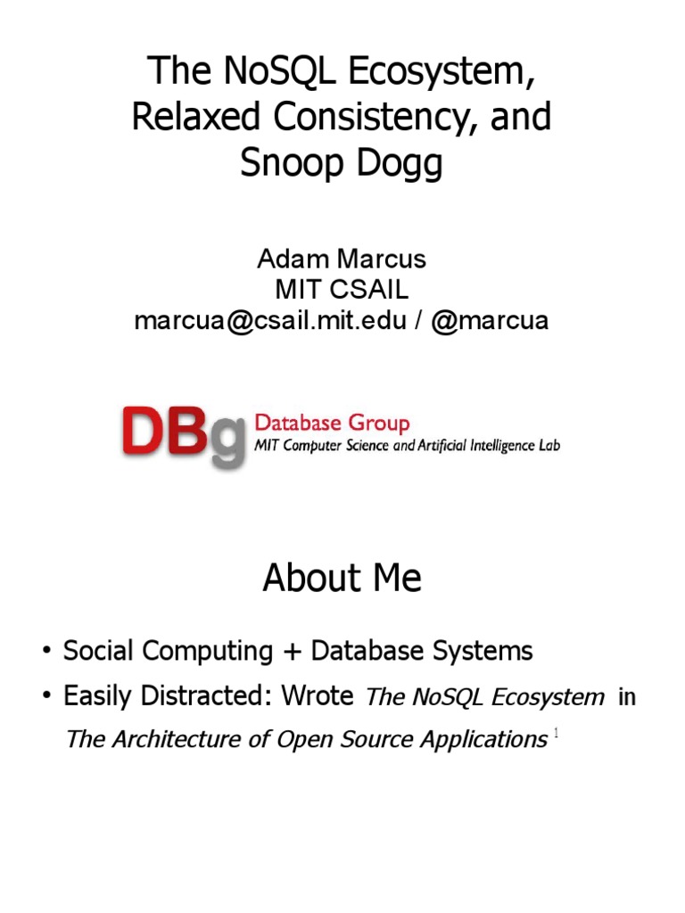 Nosql Ecosystem | PDF | No Sql | Mongo Db