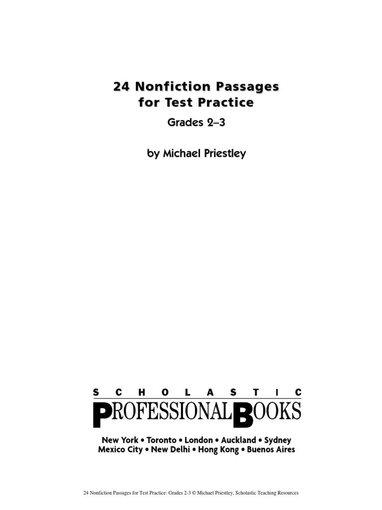 24 Nonfiction Passages For Test Practice 2-3 PDF | PDF | Home & Garden ...