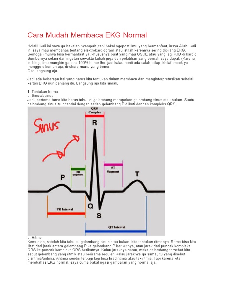 Panduan Membaca EKG Normal | PDF