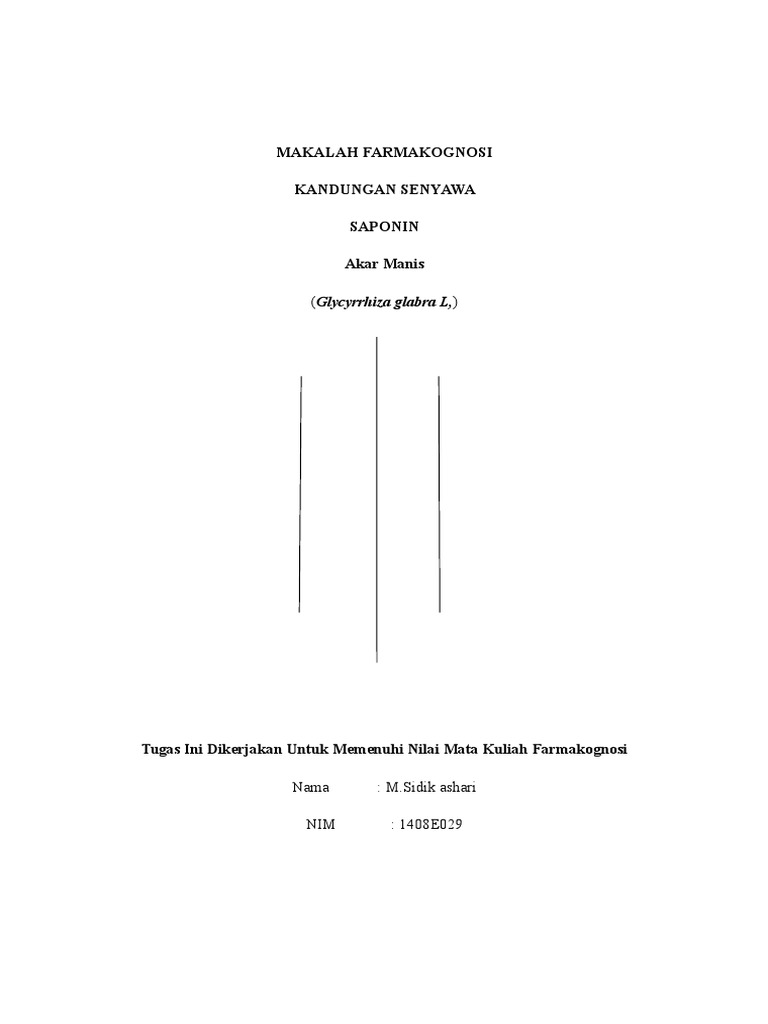 Makalah Farmakognosi: Akar Manis | PDF | Griya & Taman | Kesehatan Holistik