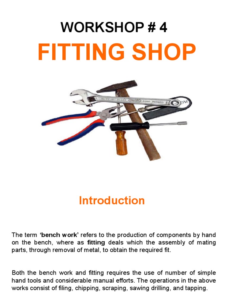FITTING SHOP WORKSHOP #4 | PDF | Industrial Processes | Equipment