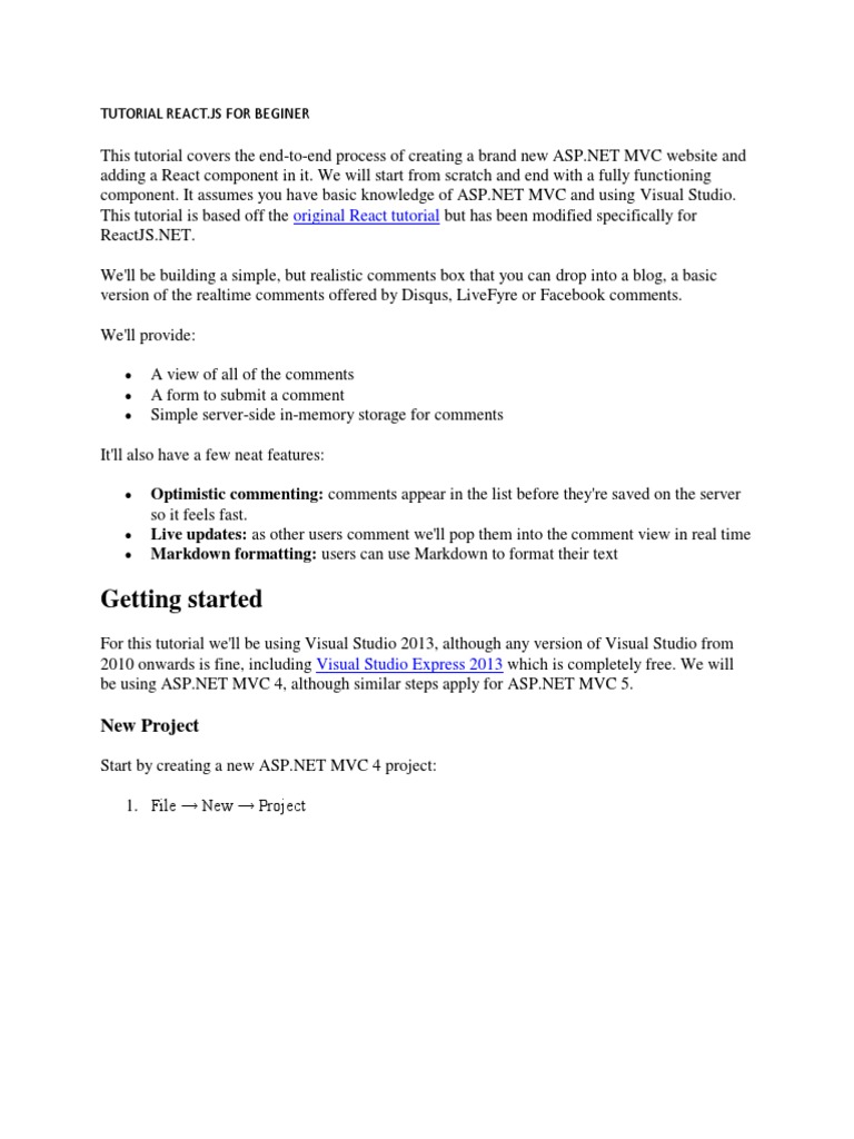 Tutorial React Pdf Java Script Ajax Programming 8893