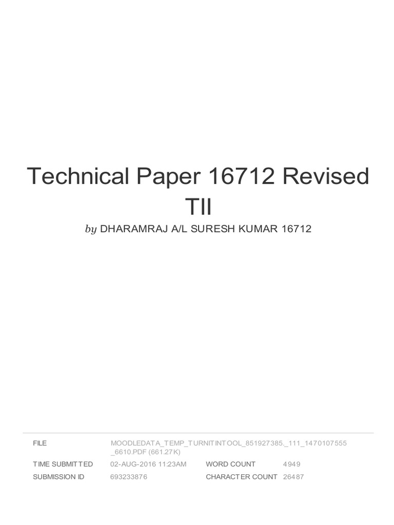 Technical Paper 16712 Revised TII | PDF