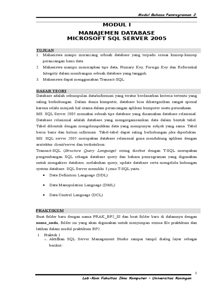 Modul Bahasa Pemrograman 2 | PDF