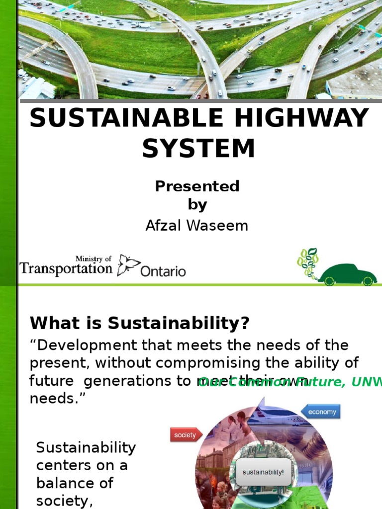 Sustainable Highway System Overview | PDF | Road Surface | Sustainability