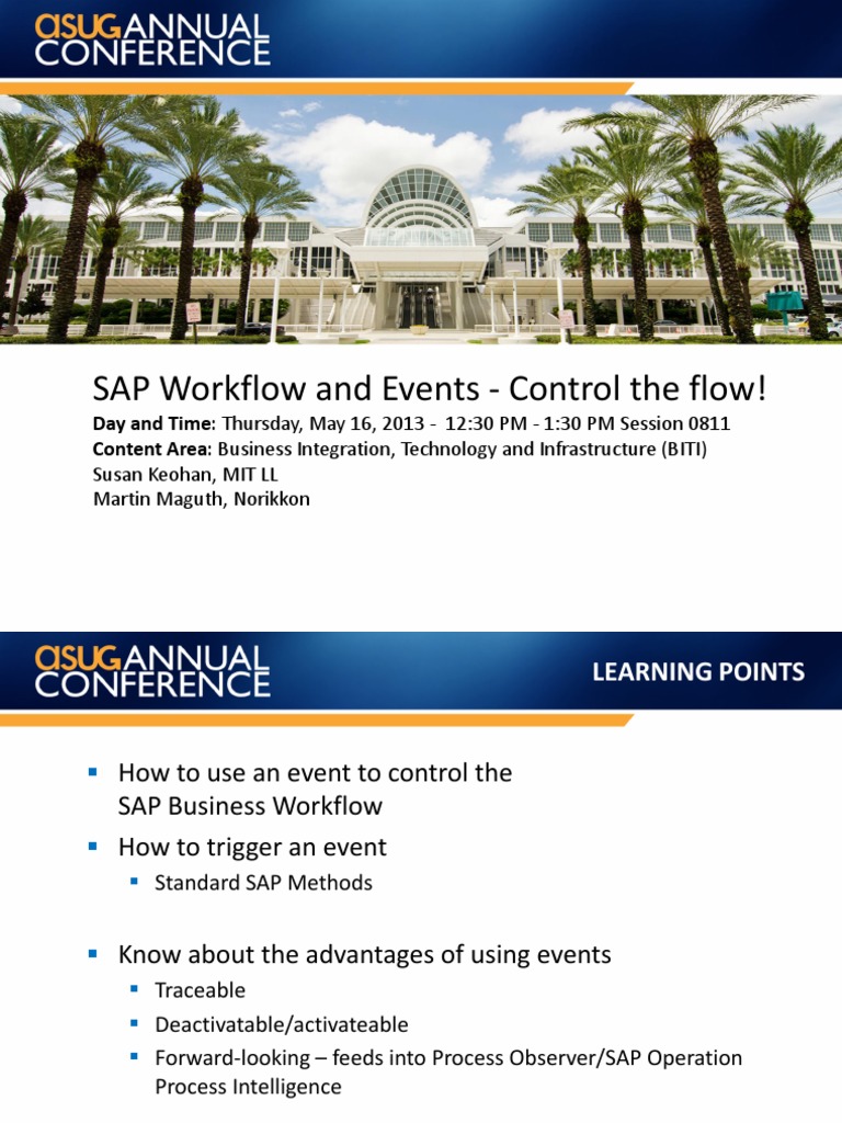 SAP Workflow and Events - Control The Flow! | PDF | Software | Areas Of ...