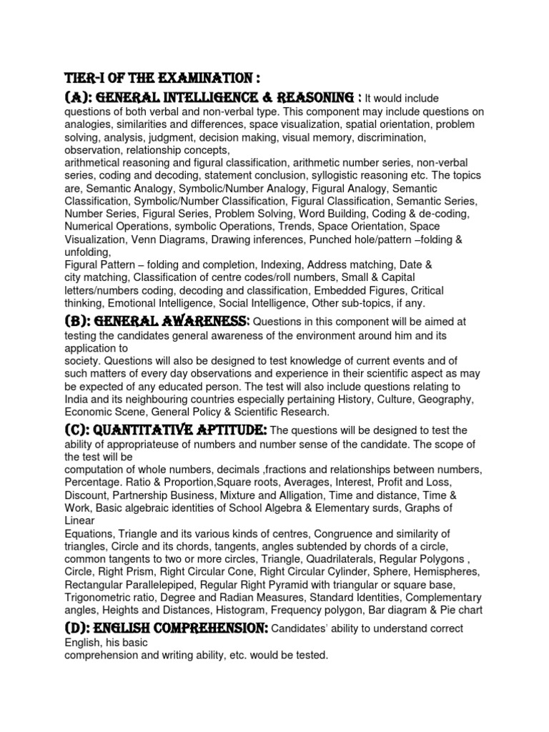 SSC CGL Tier-01 | PDF | Circle | Trigonometric Functions