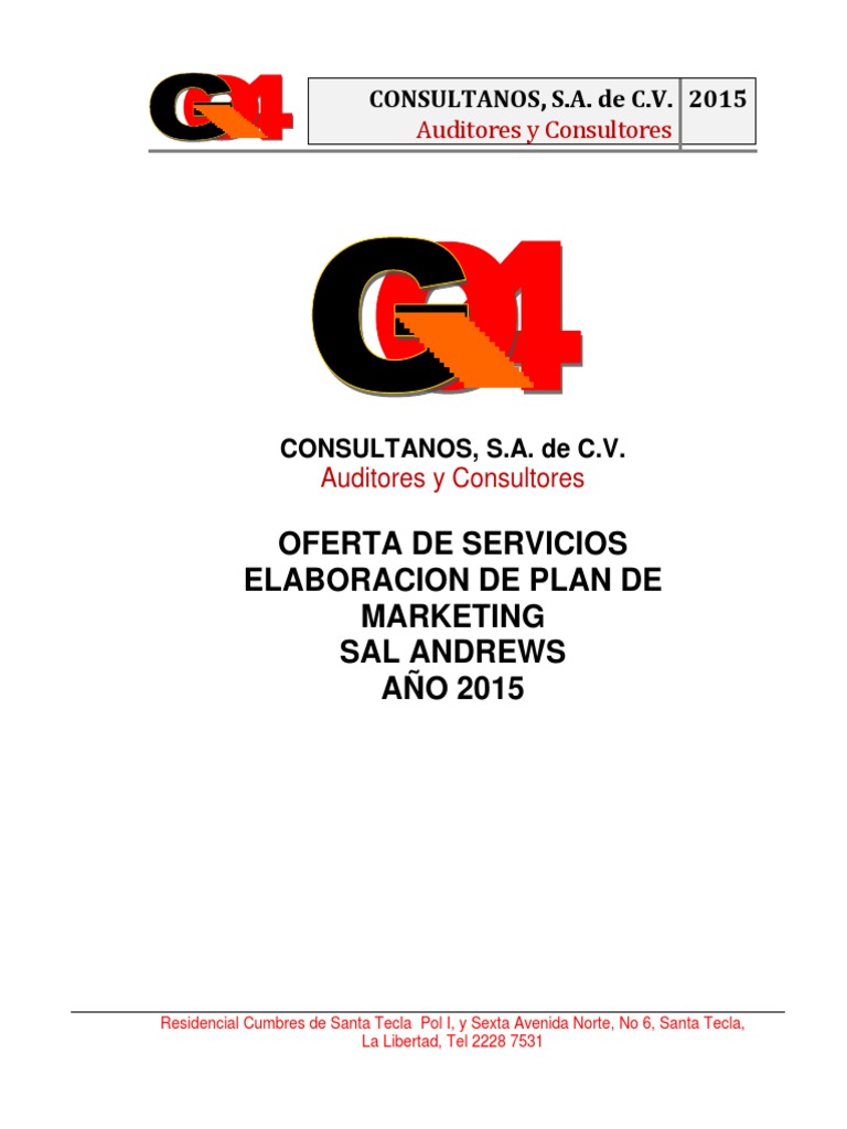 PLAN DE MARKETING Consultanos MAECE | PDF | Auditoría financiera ...