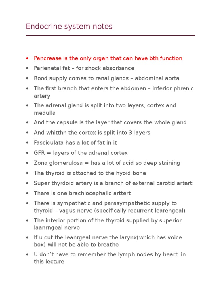 Endocrine System Overview and Functions | PDF