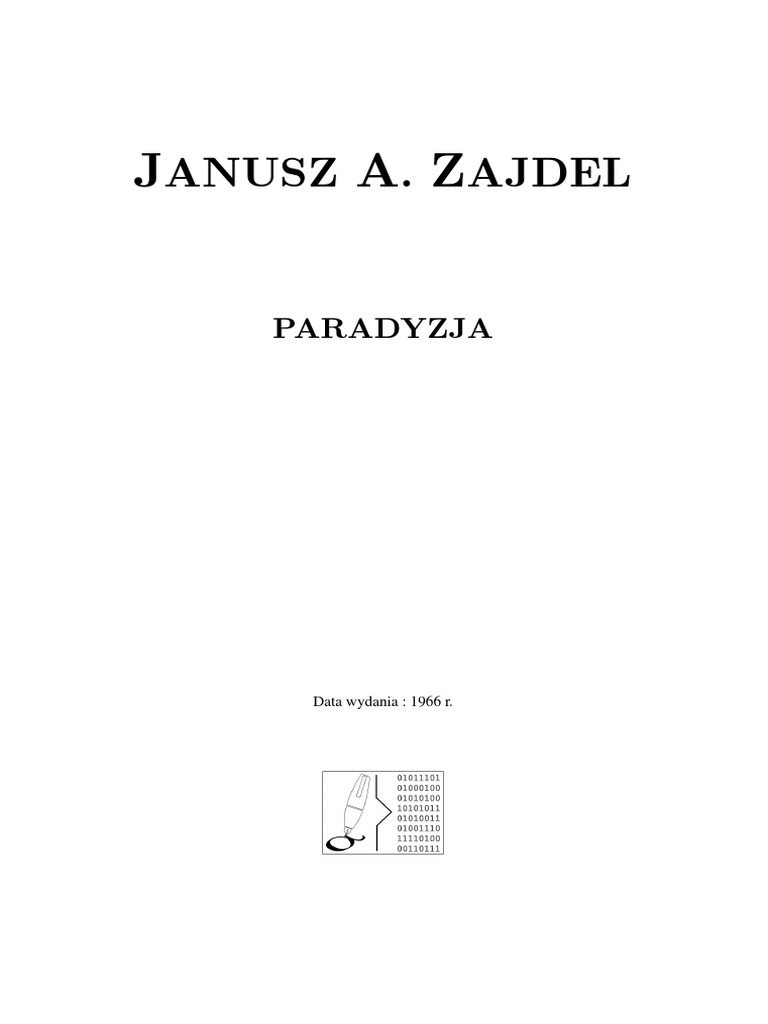 Janusz A. Zajdel - Paradyzja | PDF