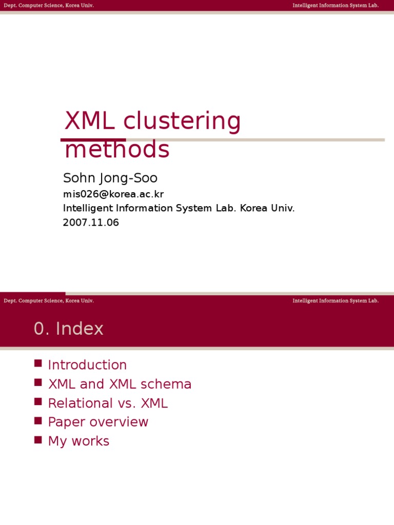 X ML Clustering Methods | PDF | Xml | Xml Schema