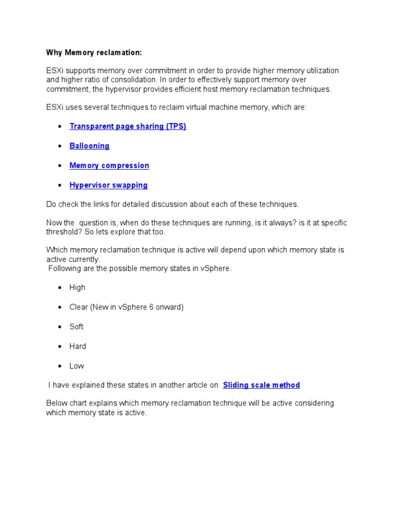VMware Memory Reclamation Techniques Run Cycle in VSphere 6.0 | PDF | Solid State Drive ...