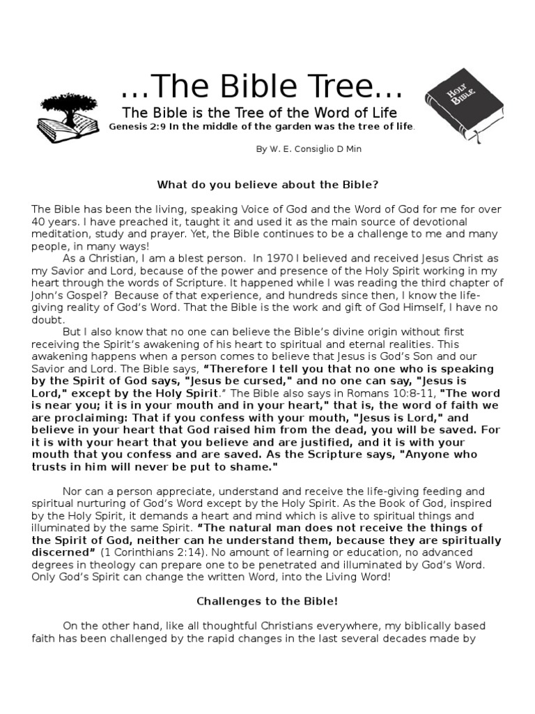 The Bible Tree 1-10 | PDF | Trinity | God The Father