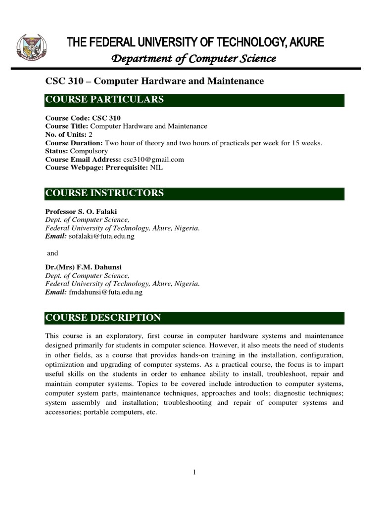 Computer Hardware & Maintenance PDF | PDF | Computer Security | Security