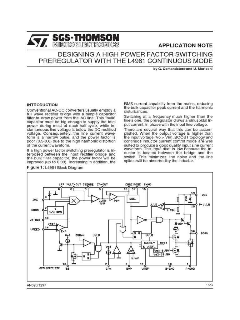 L4981 | PDF | Rectifier | Inductor