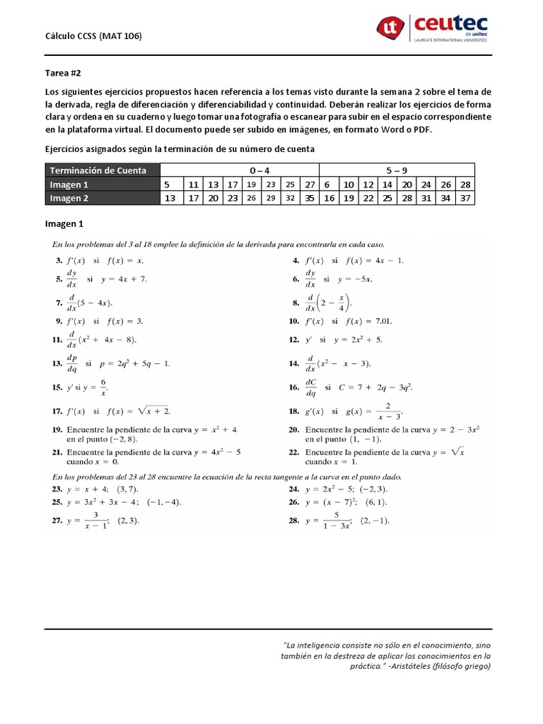 Tarea 2 Cálculo CCSS S2 PDF | PDF