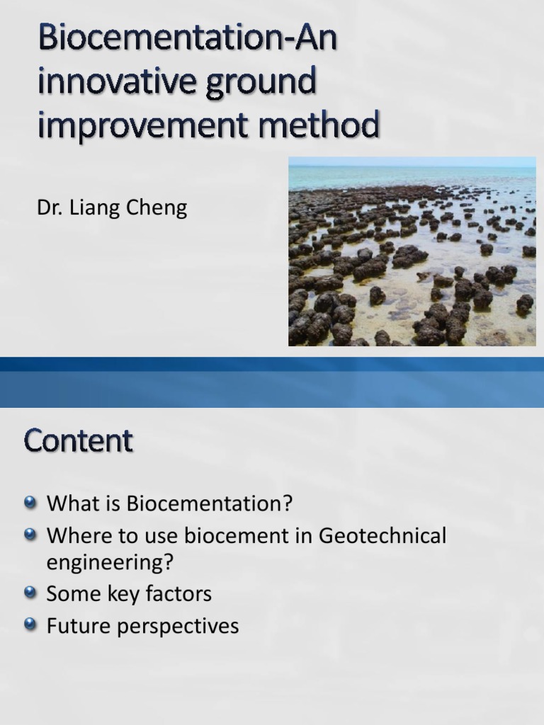 Biocementation For Ground Improvement | PDF | Urea | Soil