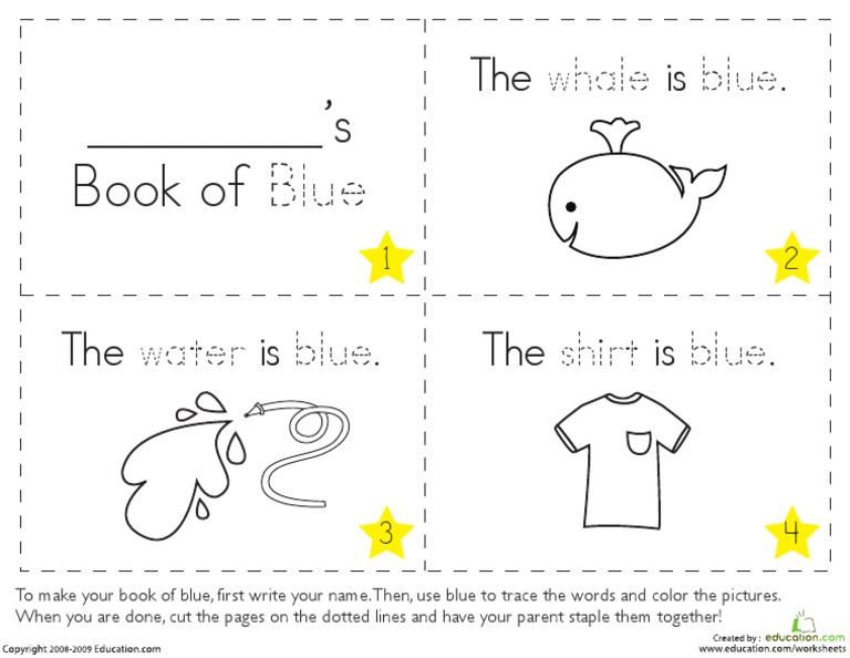 Colors Book of Blue Preschool Kindergarten | PDF