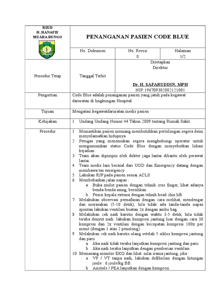 SPO Code Blue | PDF