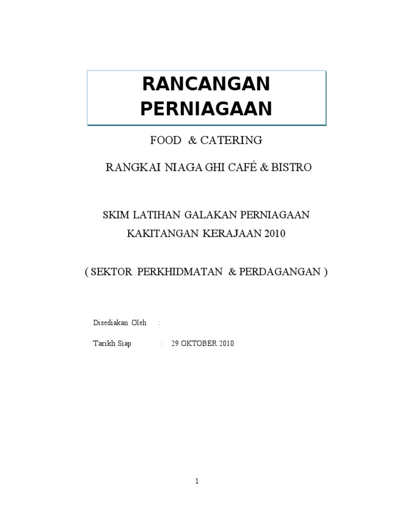 Contoh RP Restoran | PDF