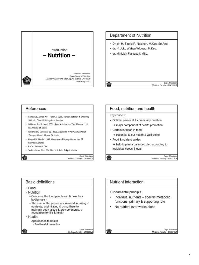 Introduction Nutrition | PDF