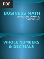 BUSINESS MATH Lesson 1 | PDF | Fraction (Mathematics) | Division ...