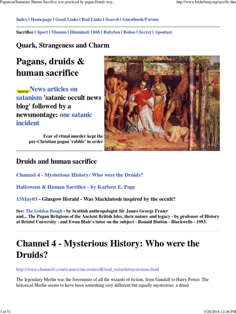Paganism_Satanism_ Human Sacrifice Was Practiced by Pagan Druids Way ...