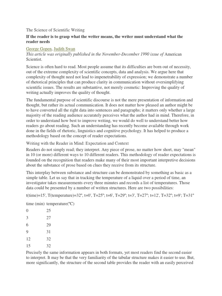 The Science Of Scientific Writing Pdf Earthquakes Directionality