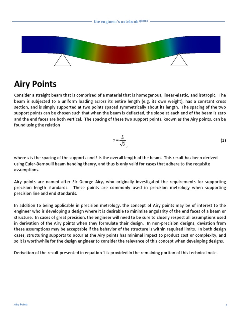 Airy Points | PDF | Bending | Beam (Structure)