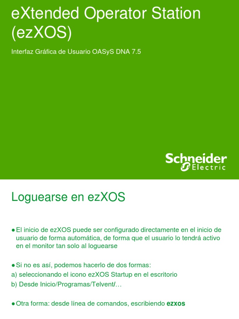 Guía de Uso de ezXOS en OASyS DNA | PDF | Ventana (informática) | Scada