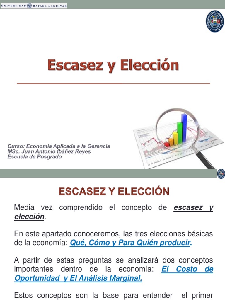 Escasez y Elección (Segunda Clase) | PDF | Costo de oportunidad ...