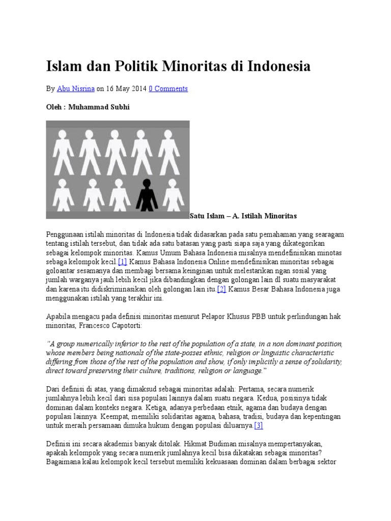 Islam Dan Politik Minoritas Di Indonesia | PDF | Politik | Ilmu Sosial
